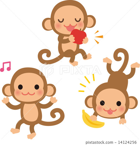 Cute monkey - Stock Illustration [14124256] - PIXTA