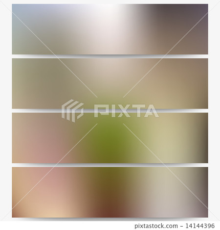 Abstract unfocused natural headers set, blurred... - Stock Illustration ...