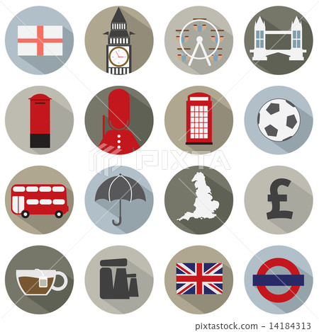 Set of England Symbol Icons - Stock Illustration [14184313] - PIXTA