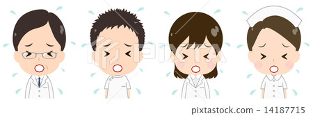 Doctor nurse panicking - Stock Illustration [14187715] - PIXTA