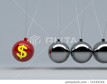 Red Pendulum Dollar Sign of About Money or... - Stock Illustration ...