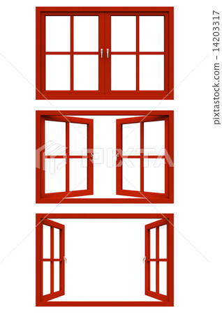 Window red - Stock Illustration [14203317] - PIXTA