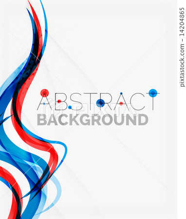 Fresh blue and red wave line - Stock Illustration [14204865] - PIXTA