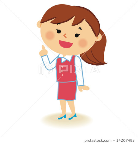 Female employee Pink 4 - Stock Illustration [14207492] - PIXTA