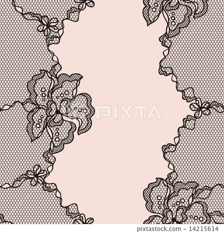 Lace fabric seamless pattern with abstract... - Stock Illustration ...