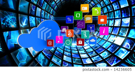Composite image of cloud with apps - Stock Illustration [14236605] - PIXTA