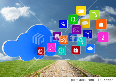 Composite image of cloud with apps - Stock Illustration [14236662] - PIXTA