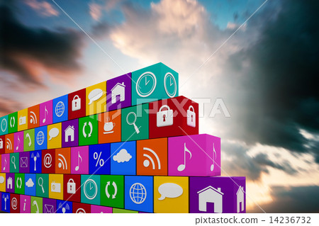 Composite image of app wall - Stock Illustration [14236732] - PIXTA