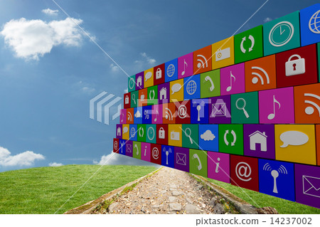 Composite image of app wall - Stock Illustration [14237002] - PIXTA