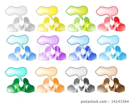 A Colorful Illustration Set of People Talk - Stock Illustration ...