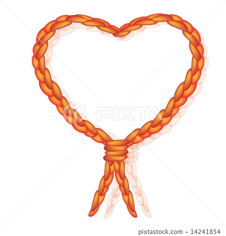 A Yellow Noose in The Shape of Heart - Stock Illustration [14241854 ...