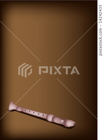 A Musical Recorder on Dark Brown Background - Stock Illustration ...