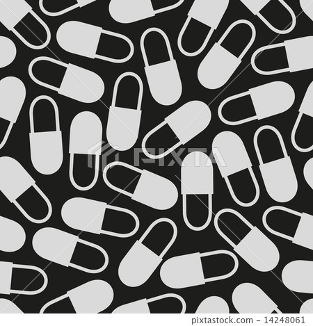 medical and healthcare pills gray seamless... - Stock Illustration ...