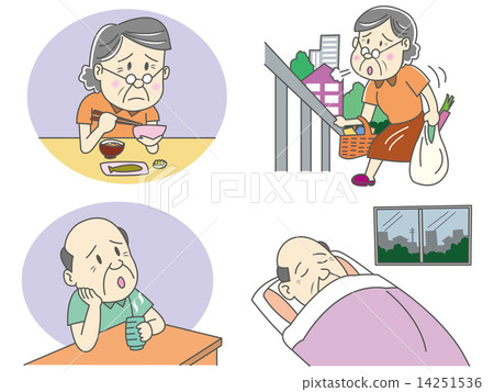 Anxiety of the elderly - Stock Illustration [14251536] - PIXTA
