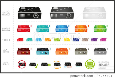 Beamer Icons Symbols Collection Set - Stock Illustration [14253494] - PIXTA