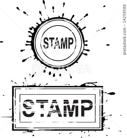 Set of grunge distressed stamps. Vector... - Stock Illustration ...