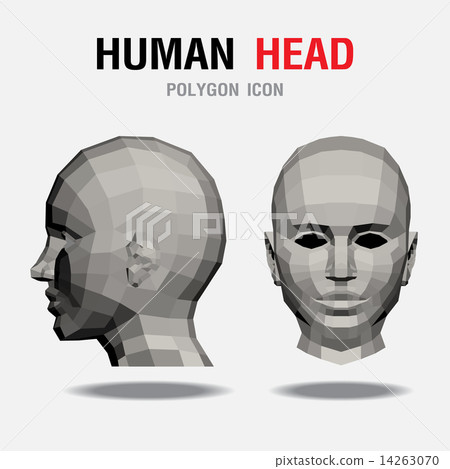 Human Polygon Head - Stock Illustration [14263070] - PIXTA