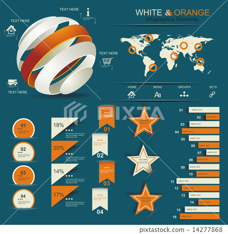 Retro infographics set. - Stock Illustration [14277868] - PIXTA