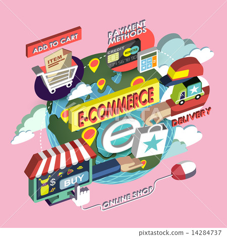 illustration, E Commerce, infographic - Stock Illustration [14284737 ...
