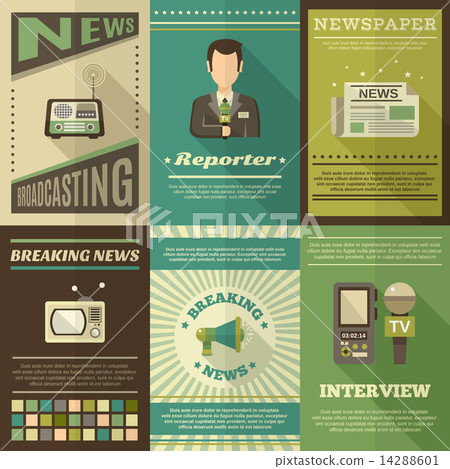 Journalist Poster Set - Stock Illustration [14288601] - PIXTA