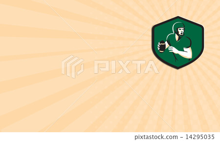 Business card American Football Quarterback QB... - Stock Illustration ...