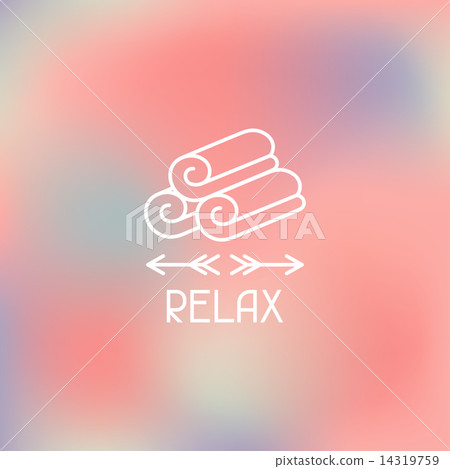 Spa relax label on blurred background - Stock Illustration [14319759 ...