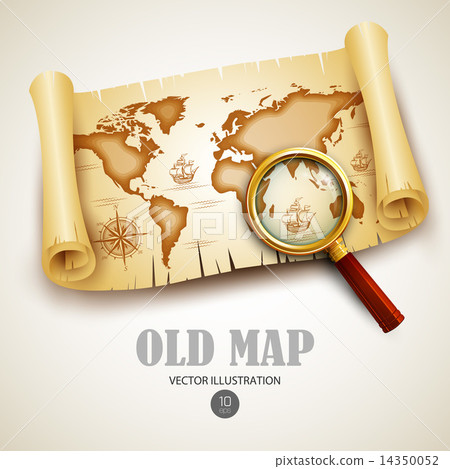 Old map. Vector illustration - Stock Illustration [14350052] - PIXTA