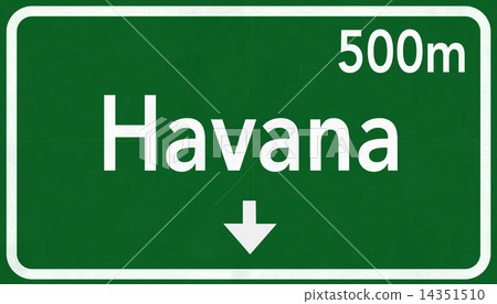 Havana Cuba Highway Road Sign - Stock Illustration [14351510] - PIXTA