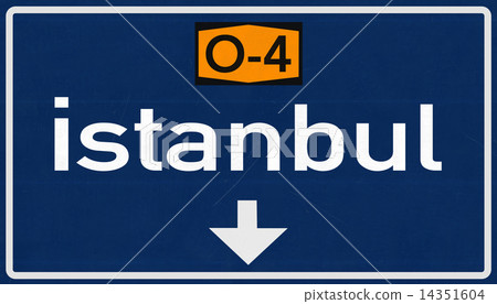 Istanbul Turkey Highway Road Sign - Stock Illustration [14351604] - PIXTA
