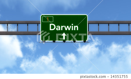 Darwin Australia Highway Road Sign - Stock Illustration [14351755] - PIXTA