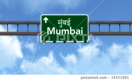 Mumbai India Highway Road Sign - Stock Illustration [14351991] - PIXTA