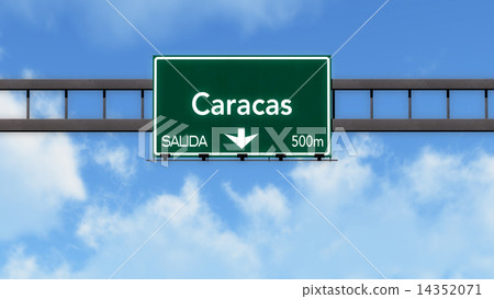 Caracas Venezuela Highway Road Sign - Stock Illustration [14352071] - PIXTA