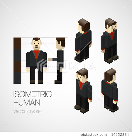 Vector isometric human set - Stock Illustration [14352284] - PIXTA