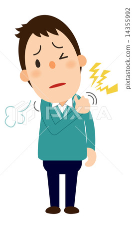 Male_ stiff neck - Stock Illustration [14355992] - PIXTA