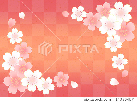 Checker pattern and cherry frame red - Stock Illustration [14356497 ...