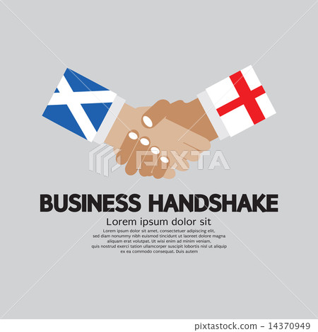 Business Handshake, Scotland and England. - Stock Illustration ...