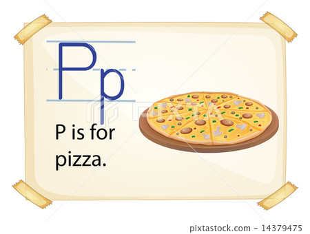A letter P for pizza - Stock Illustration [14379475] - PIXTA
