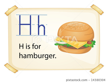 Hamburger flashcard - Stock Illustration [14380304] - PIXTA