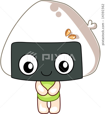 Cute rice ball - Stock Illustration [14391562] - PIXTA