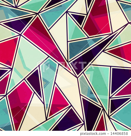 triangle mosaic seamless pattern - Stock Illustration [14406858] - PIXTA
