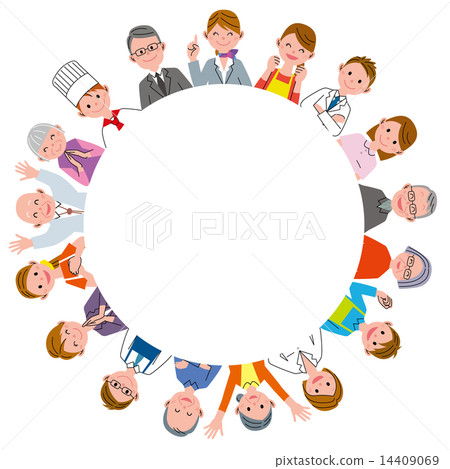 Circle of nursing care Copy space White space - Stock Illustration ...
