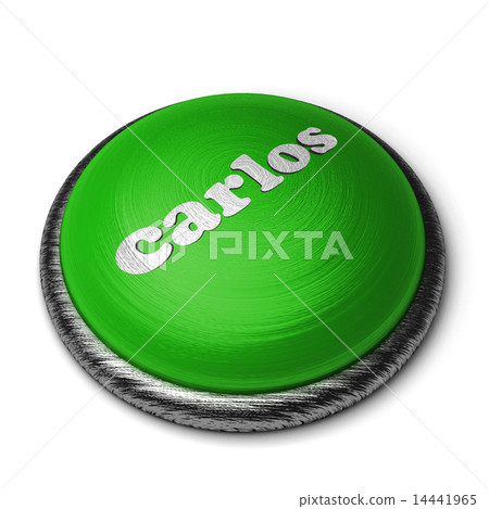 carlos word on green button isolated on white - Stock Illustration ...