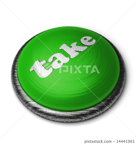 take word on green button isolated on white - Stock Illustration ...