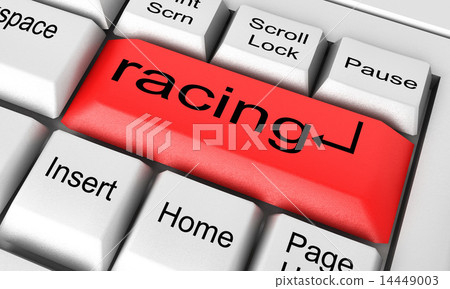 racing word on white keyboard - Stock Illustration [14449003] - PIXTA