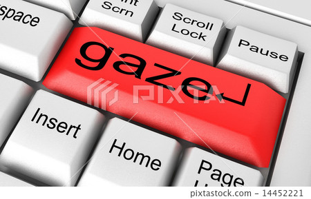 gaze word on white keyboard-插圖素材 [14452221] - PIXTA圖庫