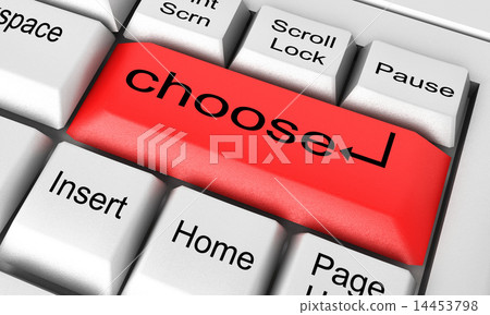 choose word on white keyboard - Stock Illustration [14453798] - PIXTA