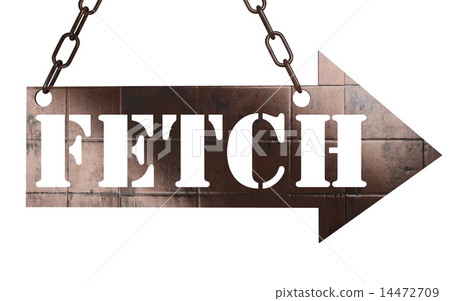 fetch word on metal pointer - Stock Illustration [14472709] - PIXTA