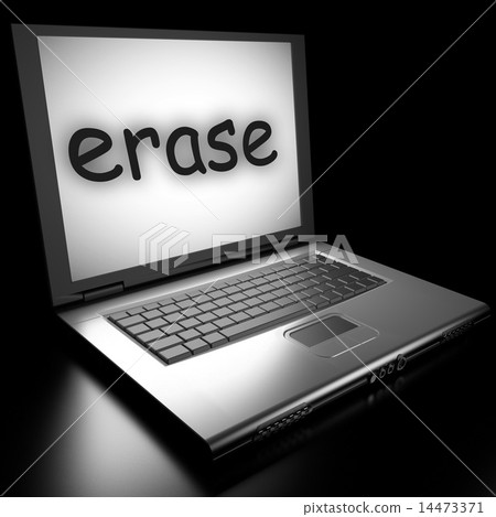 erase word on laptop - Stock Illustration [14473371] - PIXTA