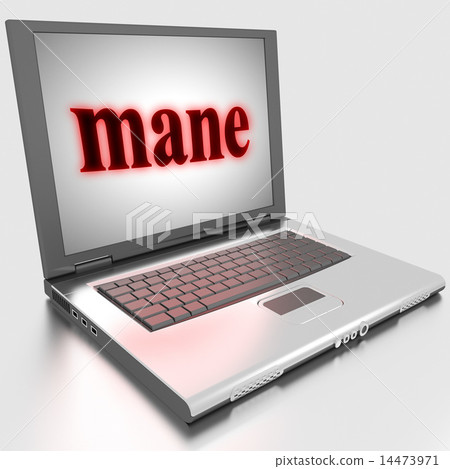 mane word on laptop - Stock Illustration [14473971] - PIXTA