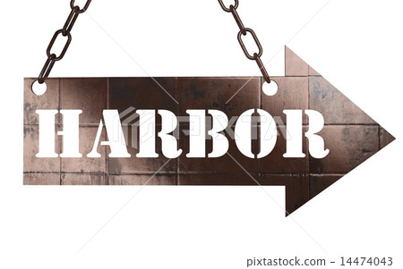harbor word on metal pointer - Stock Illustration [14474043] - PIXTA